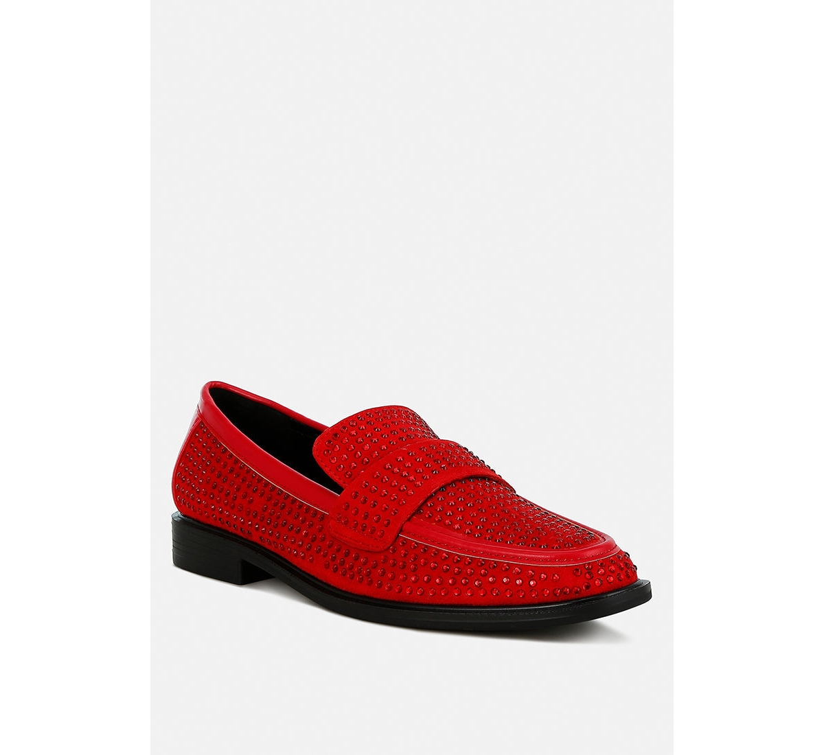 Click here for Hobbs Rhinestones Embellished Loafers - Red prices