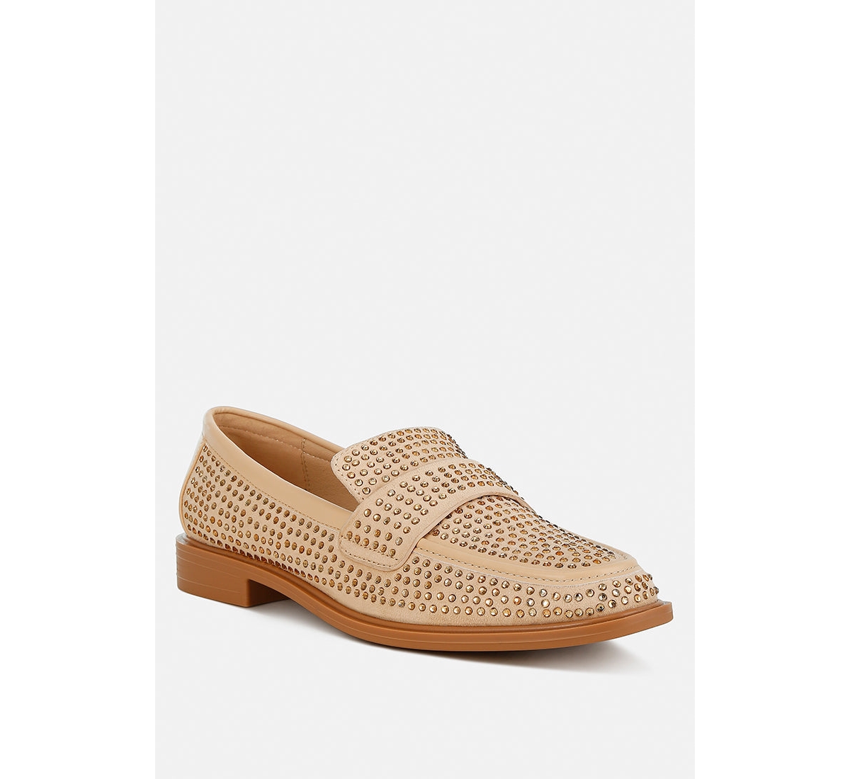 Click here for Hobbs Rhinestones Embellished Loafers - Light beig... prices