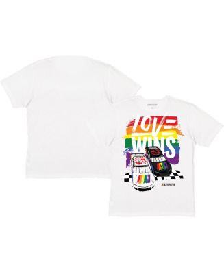 Checkered Flag Sports Men's White NASCAR Love Wins Pride T-Shirt - Macy's