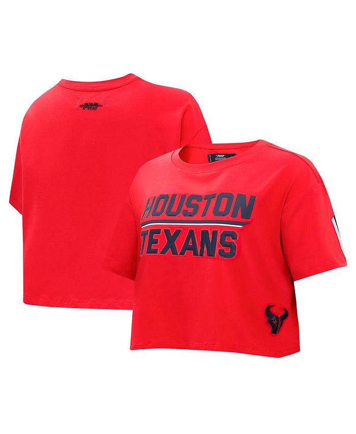 Pro Standard Women's Red Houston Texans Alternate Cropped Boxy T-Shirt ...