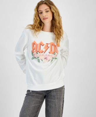 Love Tribe Juniors' AC/DC Rose Graphic Sweatshirt - Macy's