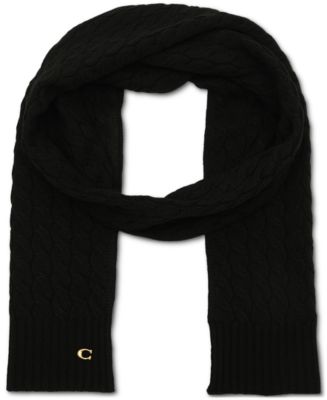 COACH Soft Rib Cable Knit Scarf - Macy's