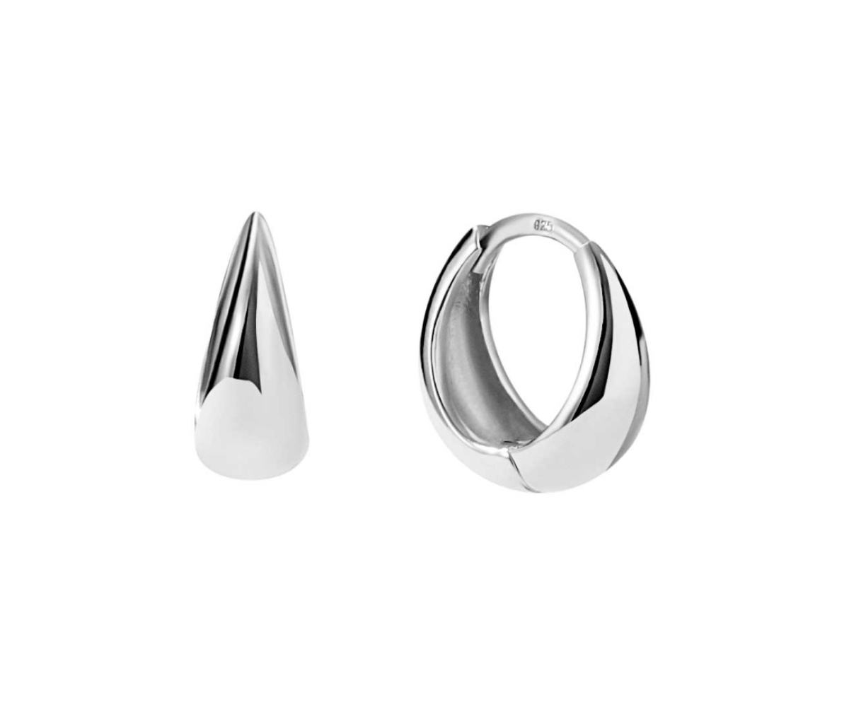 Click here for Ana Luisa Bold Huggie Hoops - Nate Silver - Silver... prices