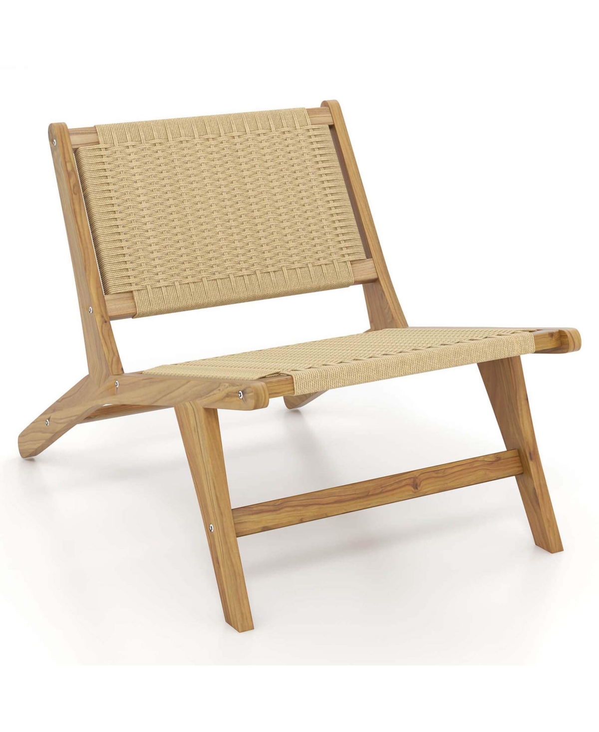 Click here for Costway 1 Pcs Teak Wooden Chair with Braided Rope... prices