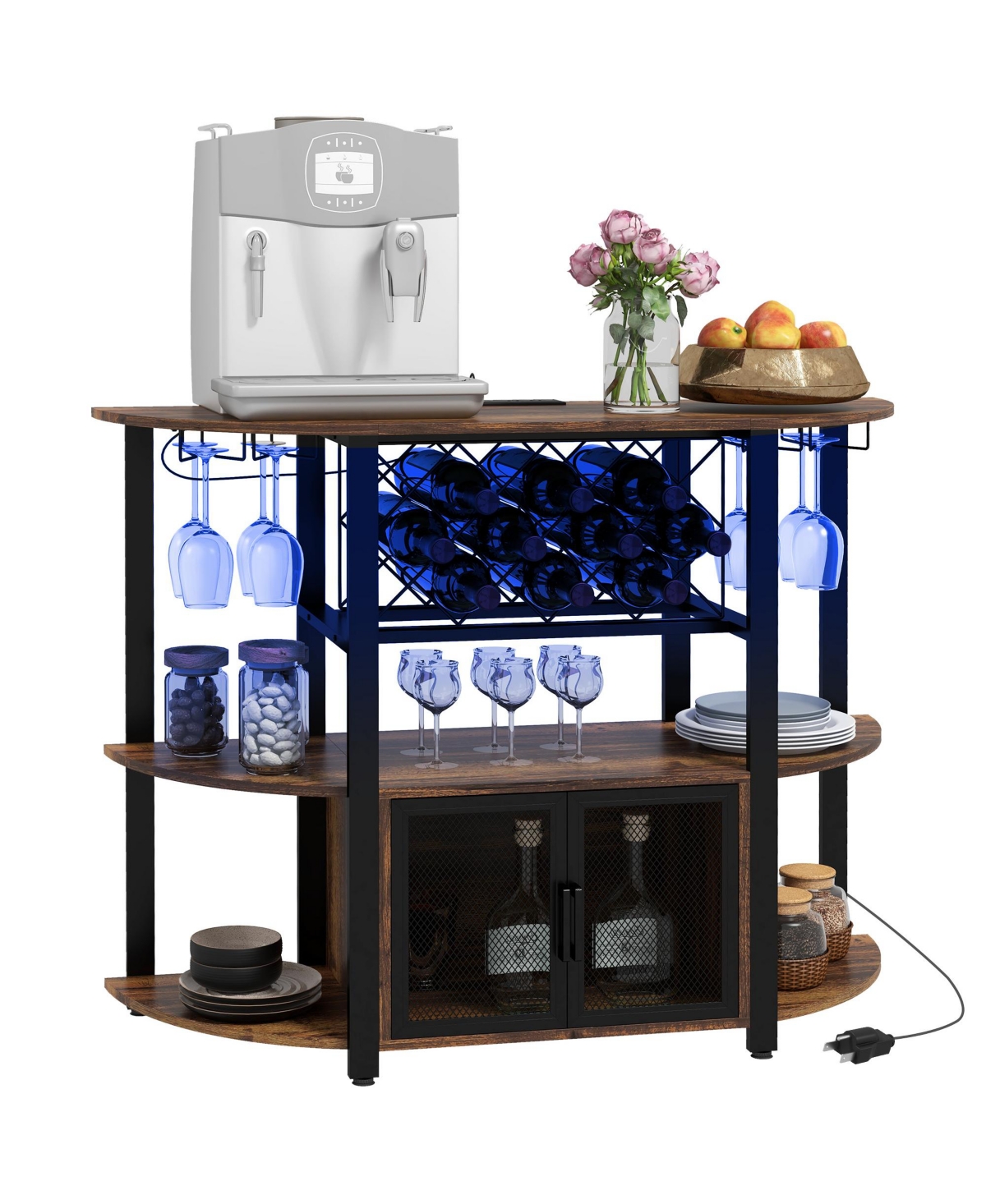 Click here for Homcom Led Wine Cabinet with Charging Station  Win... prices