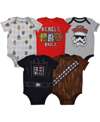 Star Wars Baby Boys Chewbacca C-3PO R2-D2 Darth Vader Yoda 5 Pack Short ...