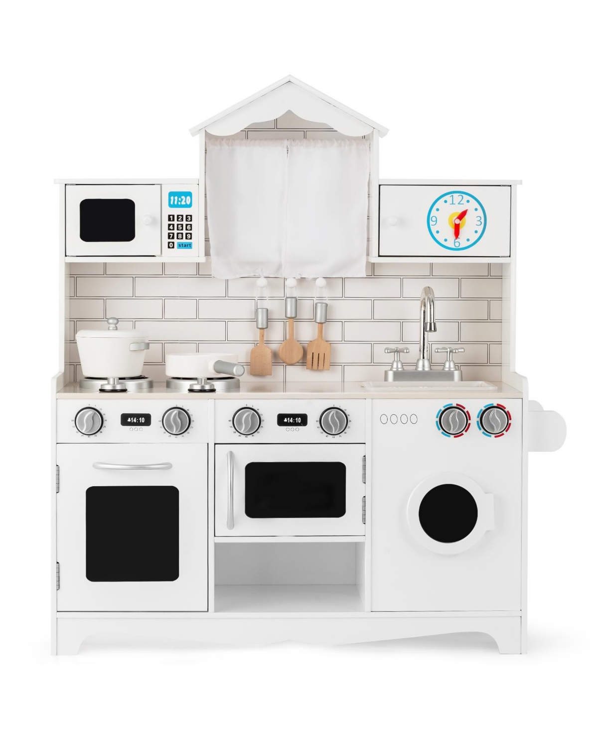 Click here for Skonyon Wooden Kids Kitchen with Washing Machine -... prices