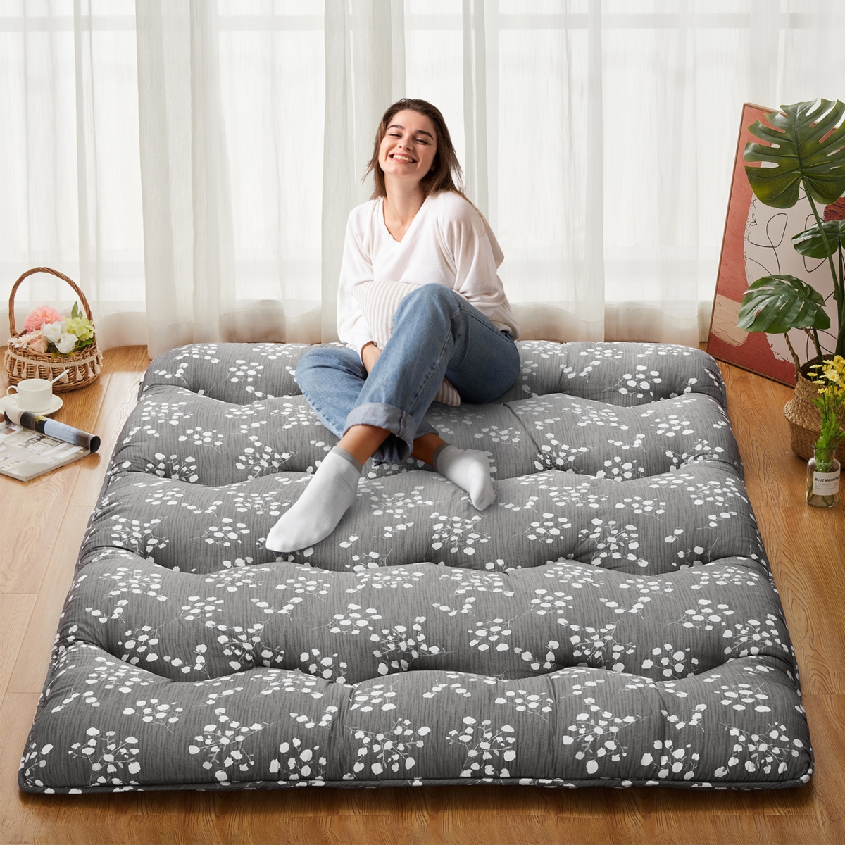 Click here for Caromio Full Size Futon Mattress Floor Mattress Pa... prices