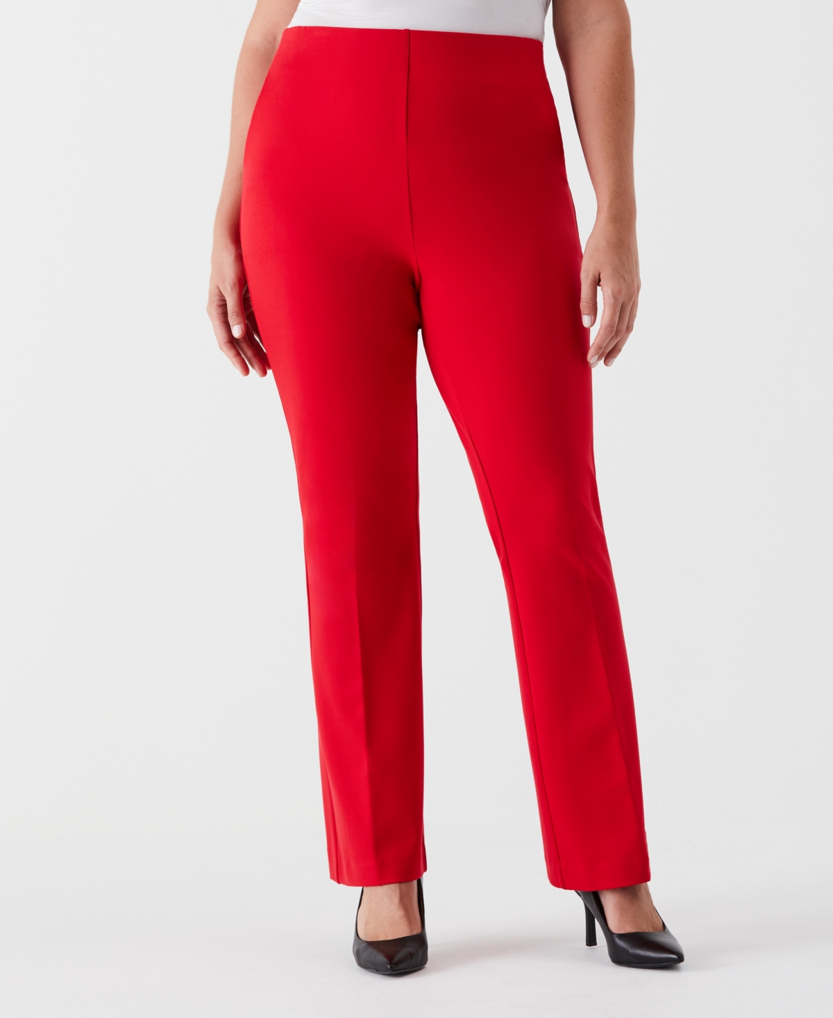 Click here for Ella Rafaella Plus Size Ponte Bootcut Pant - Tango... prices