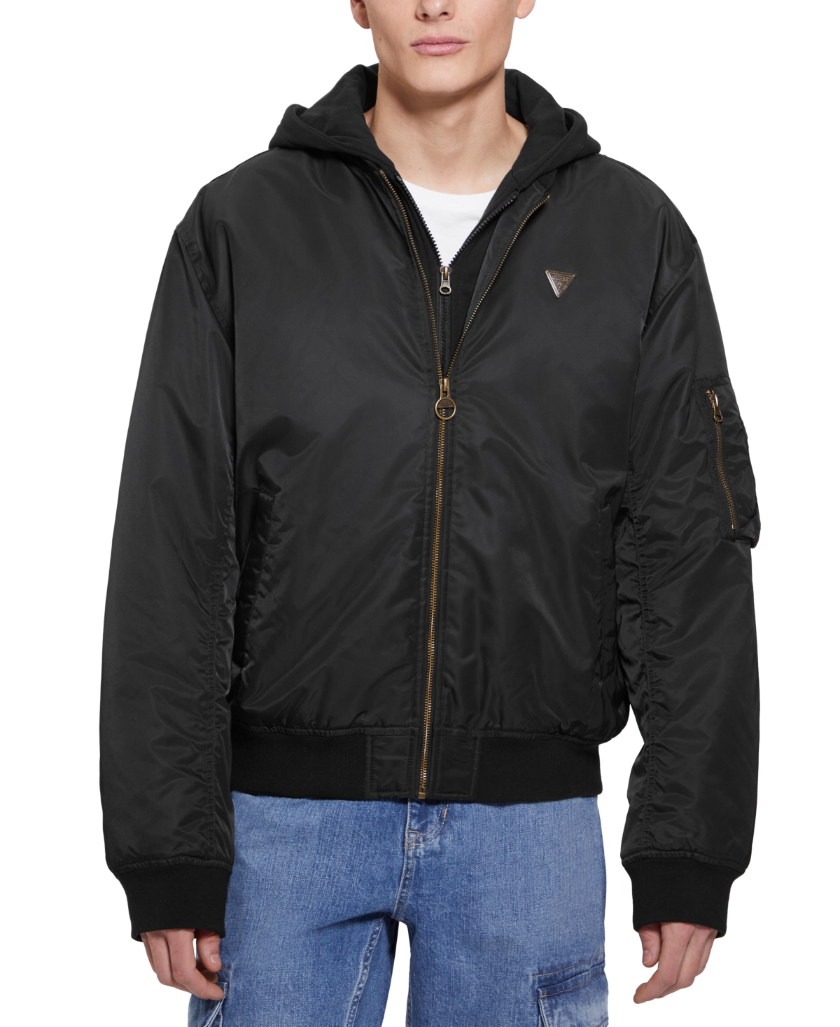 Click here for Guess Mens John Bomber Jacket with Removable Hoode... prices