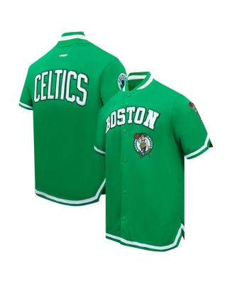 Pro Standard Men's Kelly-Green Boston Celtics Classic Warm-Up Full-Snap ...