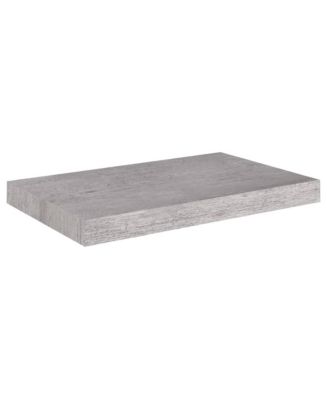 vidaXL Wall Shelf Concrete Grey Honeycomb MDF, Metal 19.7x9.1x1.5 in ...