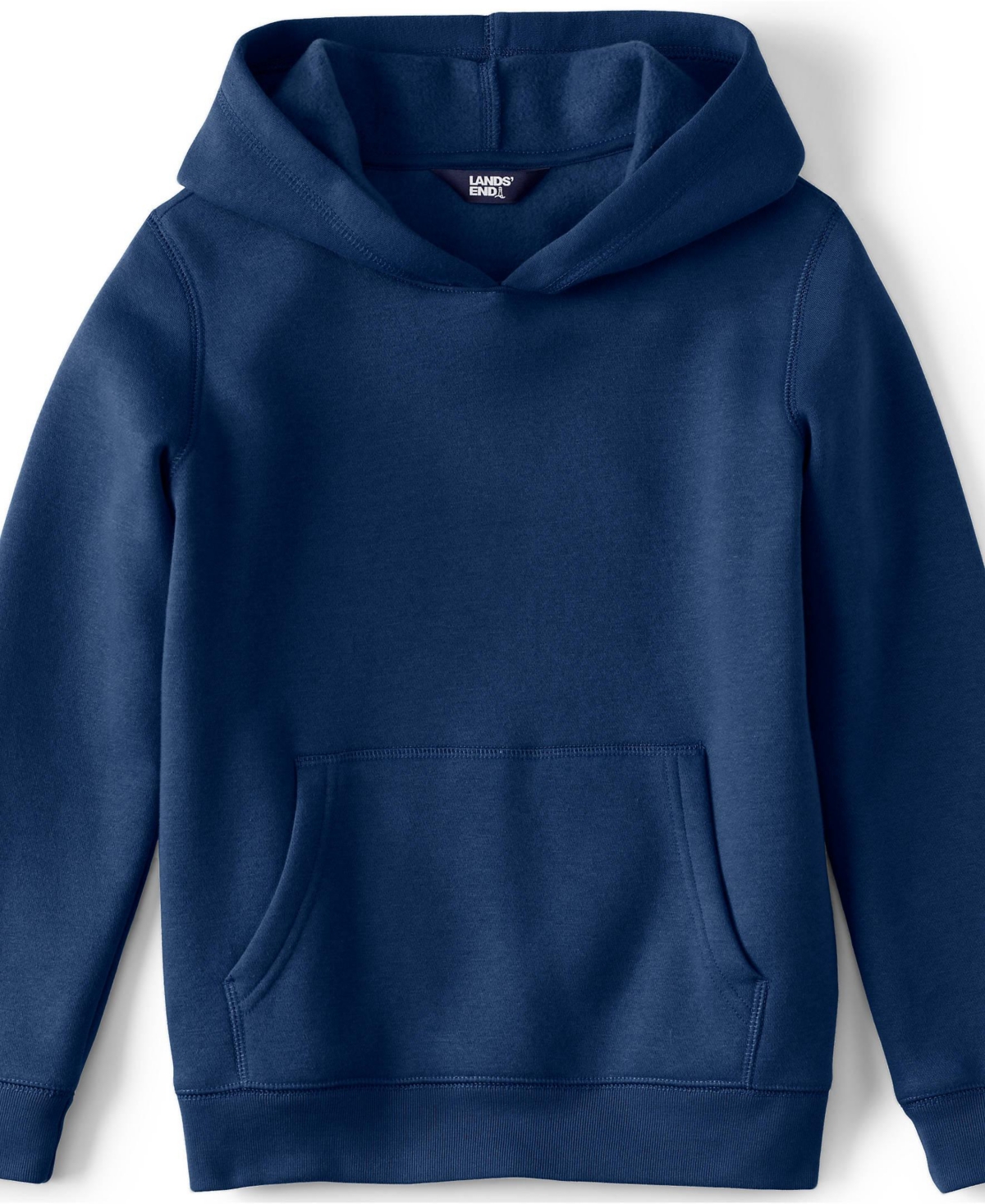 Click here for Lands End Girls Fleece Hooded Sweatshirt - Deep se... prices