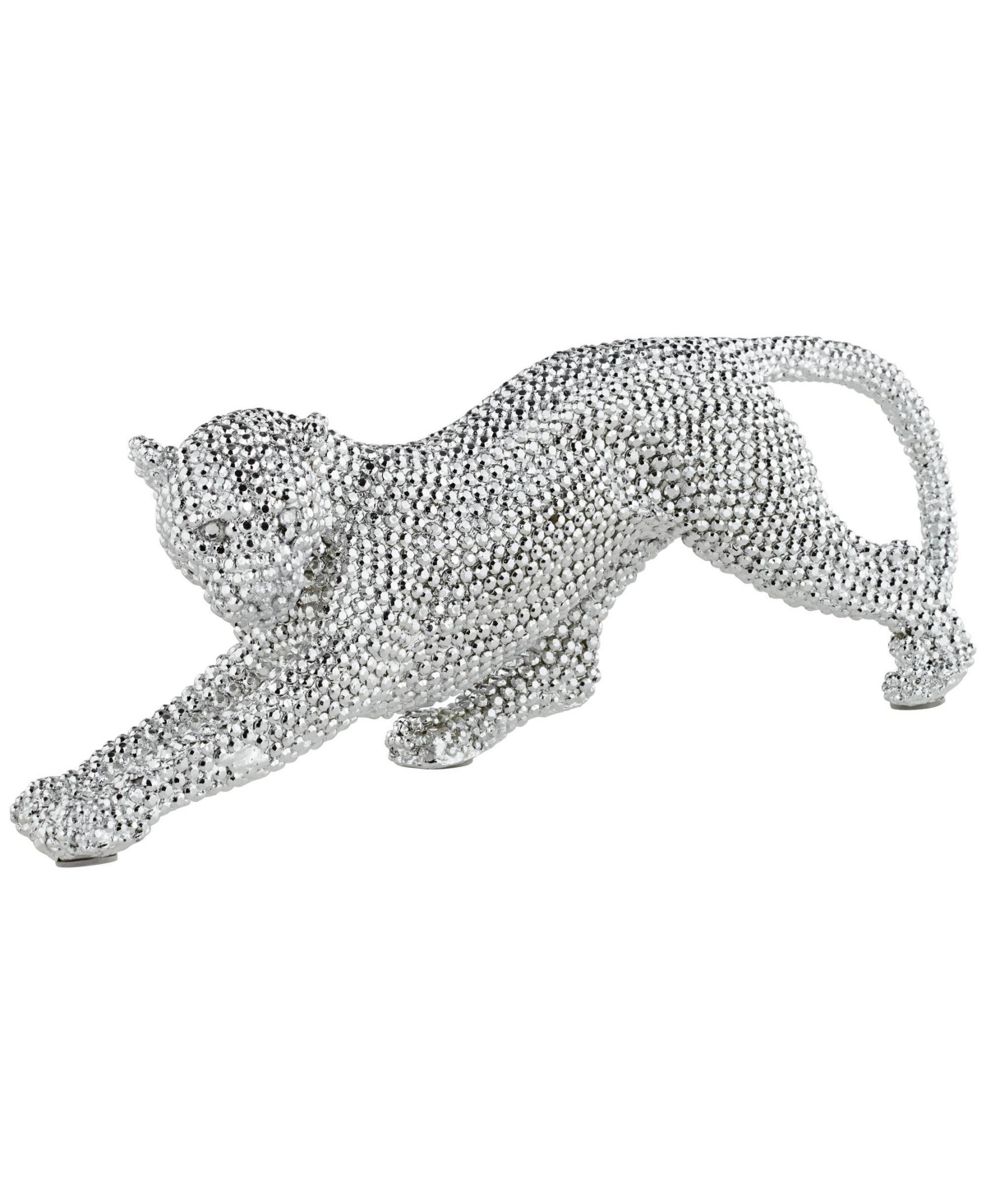 Click here for Studio 55D Silver Prowling Leopard 17 1/2" Wi... prices