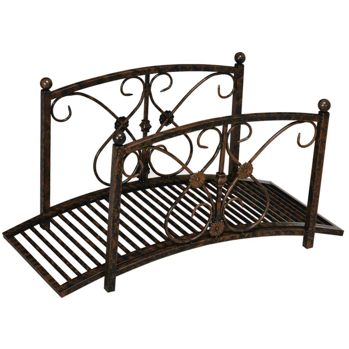 Click here for Decorative Metal Garden Bridge with Safety Rails -... prices