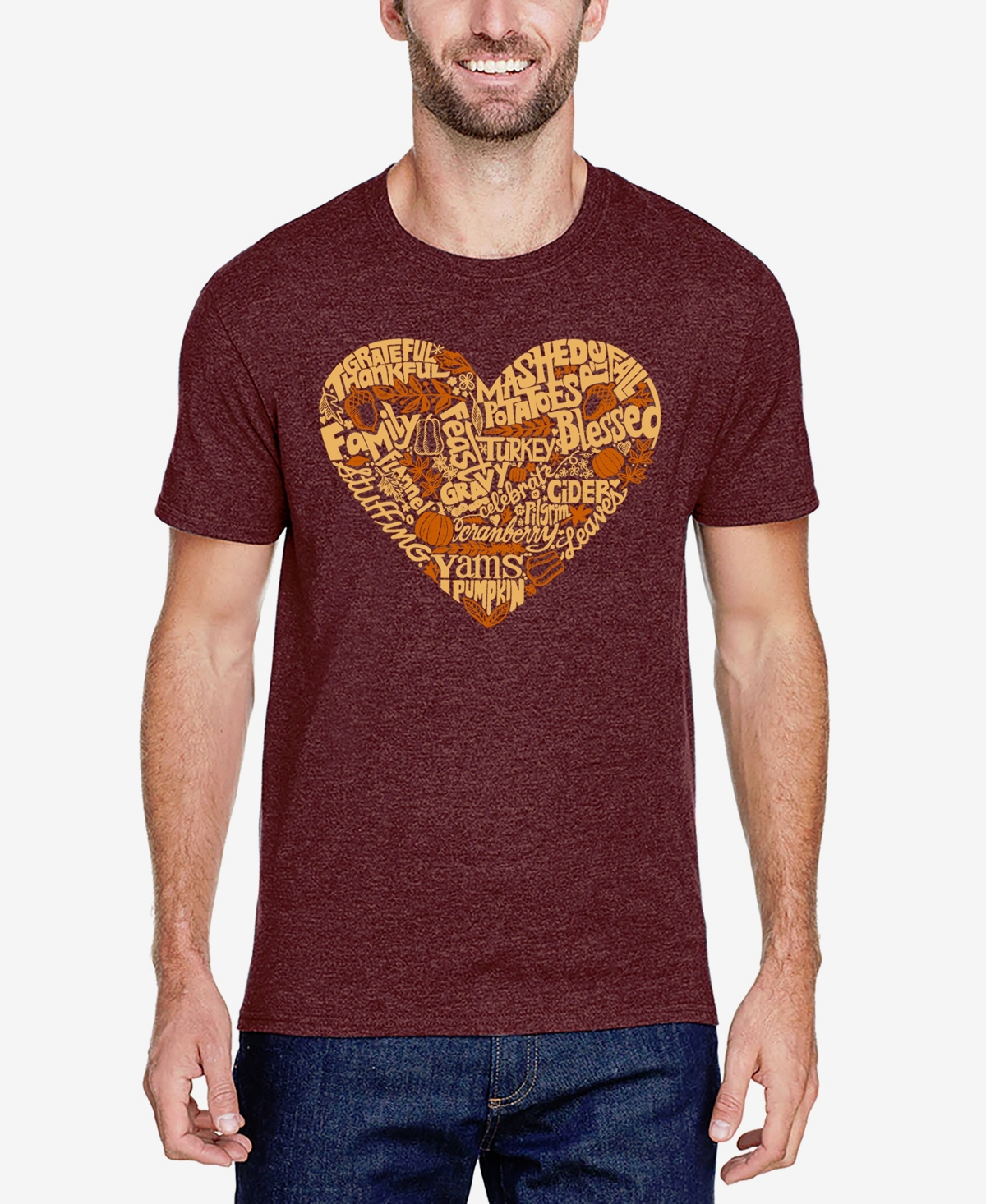 Click here for La Pop Art Mens Thanksgiving Heart Premium Blend W... prices