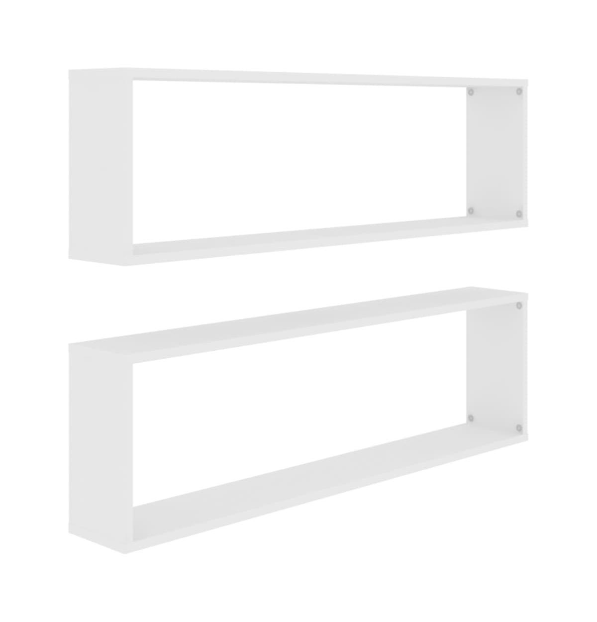 Click here for vidaXL Wall Cube Shelves 2 pcs White 39.4x5.9x11.8... prices