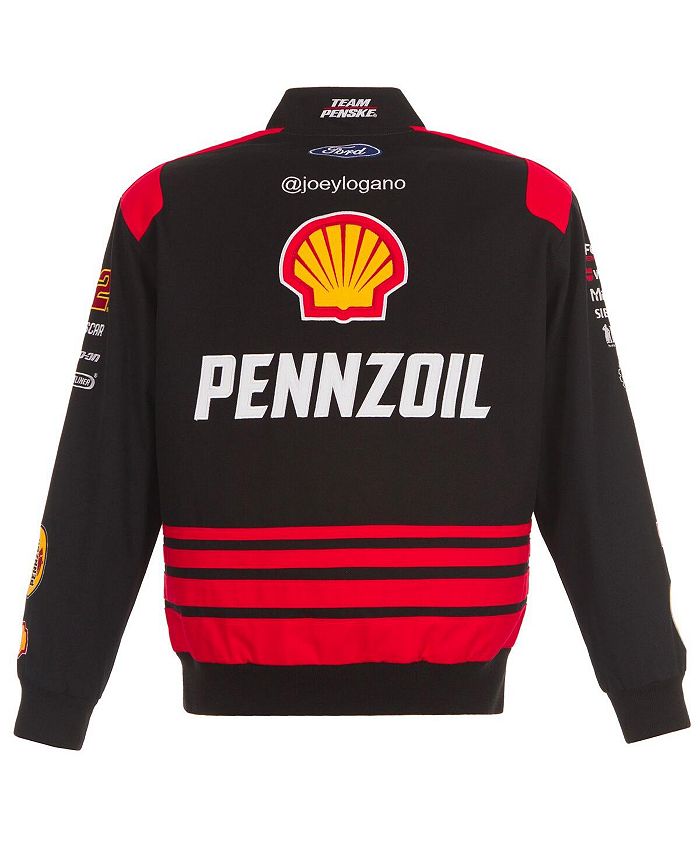 JH Design Men's Black Joey Logano Shell Pennzoil Twill Driver Uniform ...