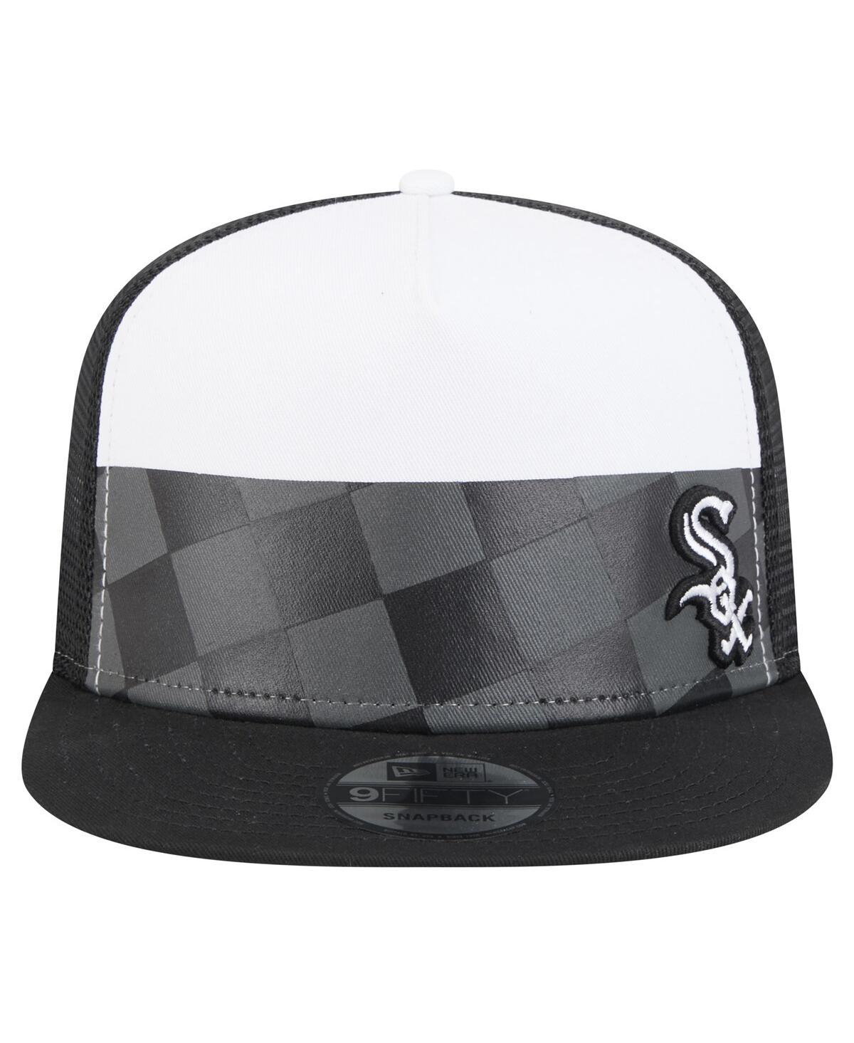 New Era Men's Black Chicago White Sox Checkmate Trucker 9fifty Snapback ...