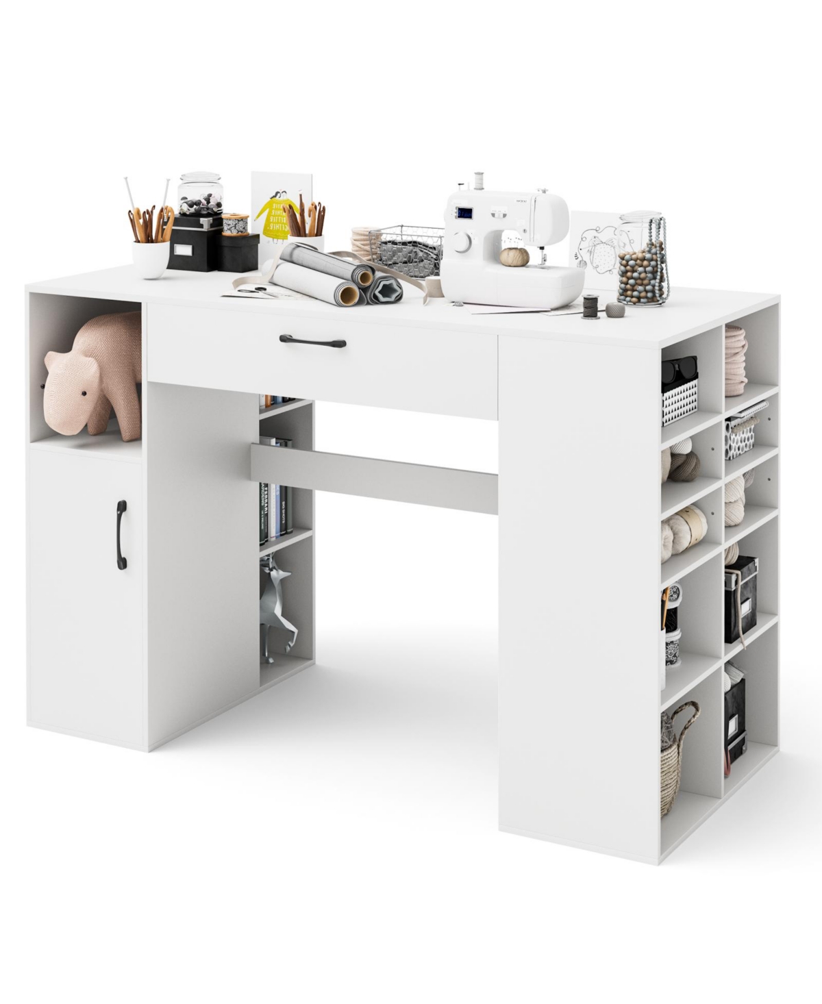 Click here for Counter Height Sewing Craft Table Computer Desk wi... prices
