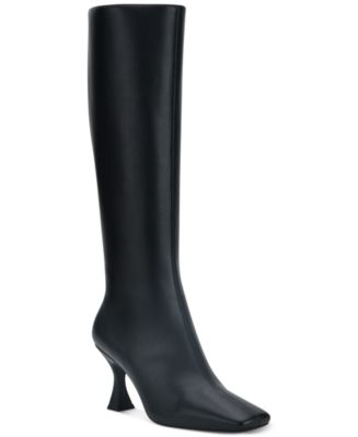 Jeffrey Campbell Check-Mate Snip-Toe Knee-High Dress Boots - Macy's