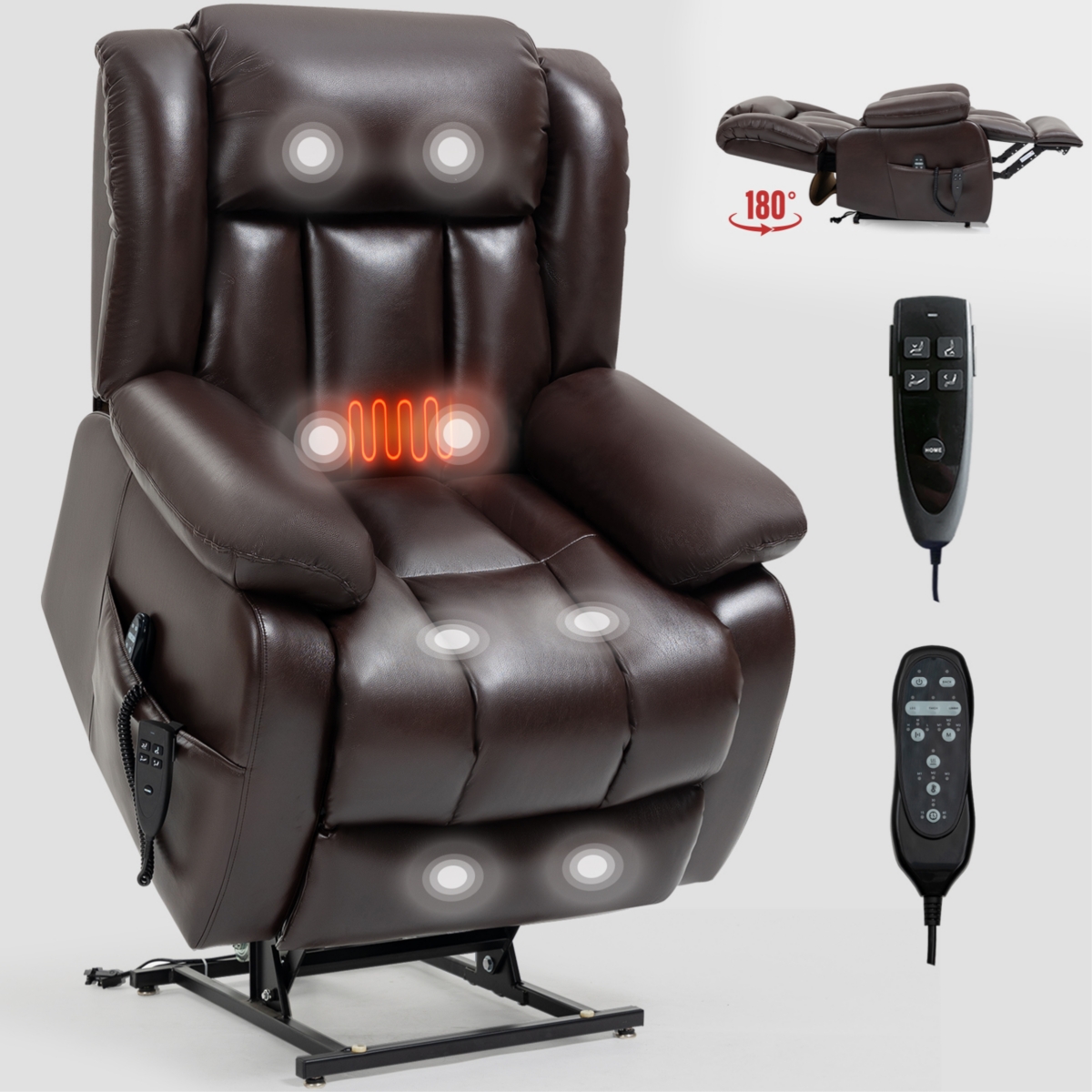 Click here for Mondawe Genuine Leather Power Lift Recliner Chair... prices