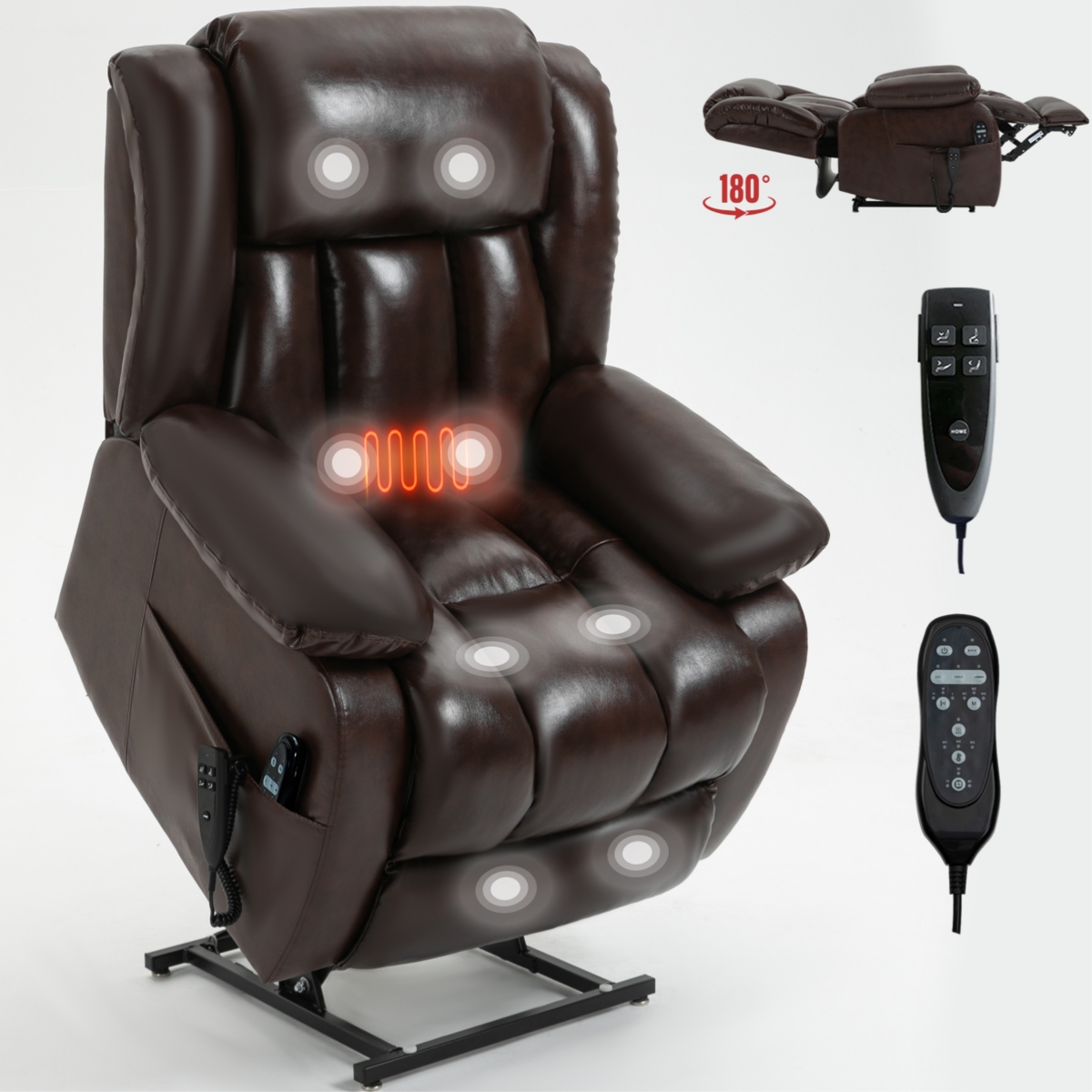 Click here for Mondawe Genuine Leather Power Lift Recliner Chair... prices