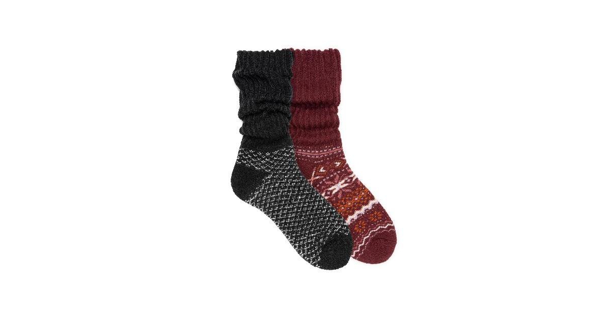 Click here for Muk Luks Womens Slouch Heat Retainer Sock (2 Pair... prices