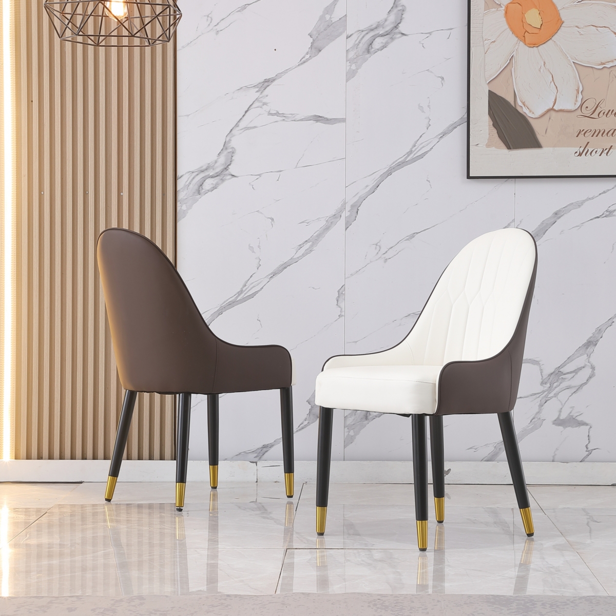 Click here for Streamdale Modern Pu Leather Dining Chair (Set of... prices