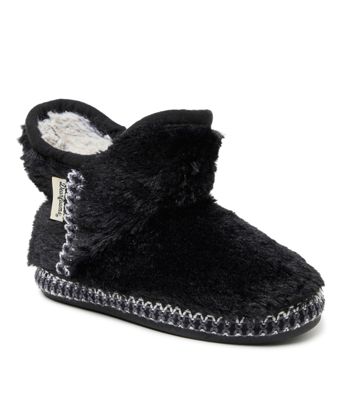 Click here for Dearfoams Girls Charlotte Fuzzy Bootie Slipper - B... prices