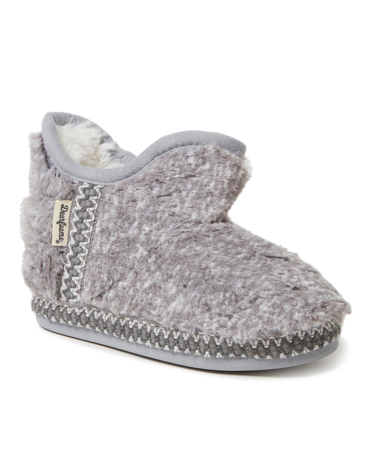 Click here for Dearfoams Kids Charlotte Fuzzy Bootie Slipper - Gr... prices