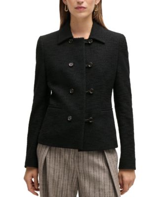 BOSS by Hugo Boss Women’s Extra-Slim-Fit Tweed Jacket - Macy's