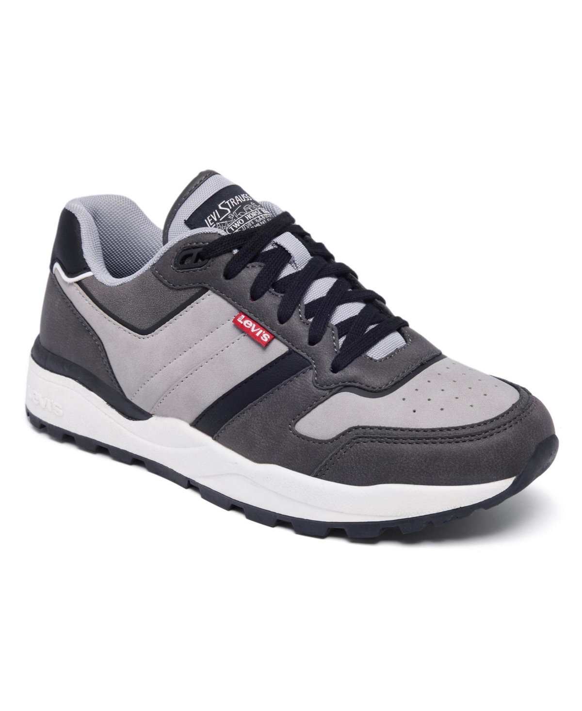 Click here for Levis Mens Dash Sneaker - Grey/Charcoal/Black prices