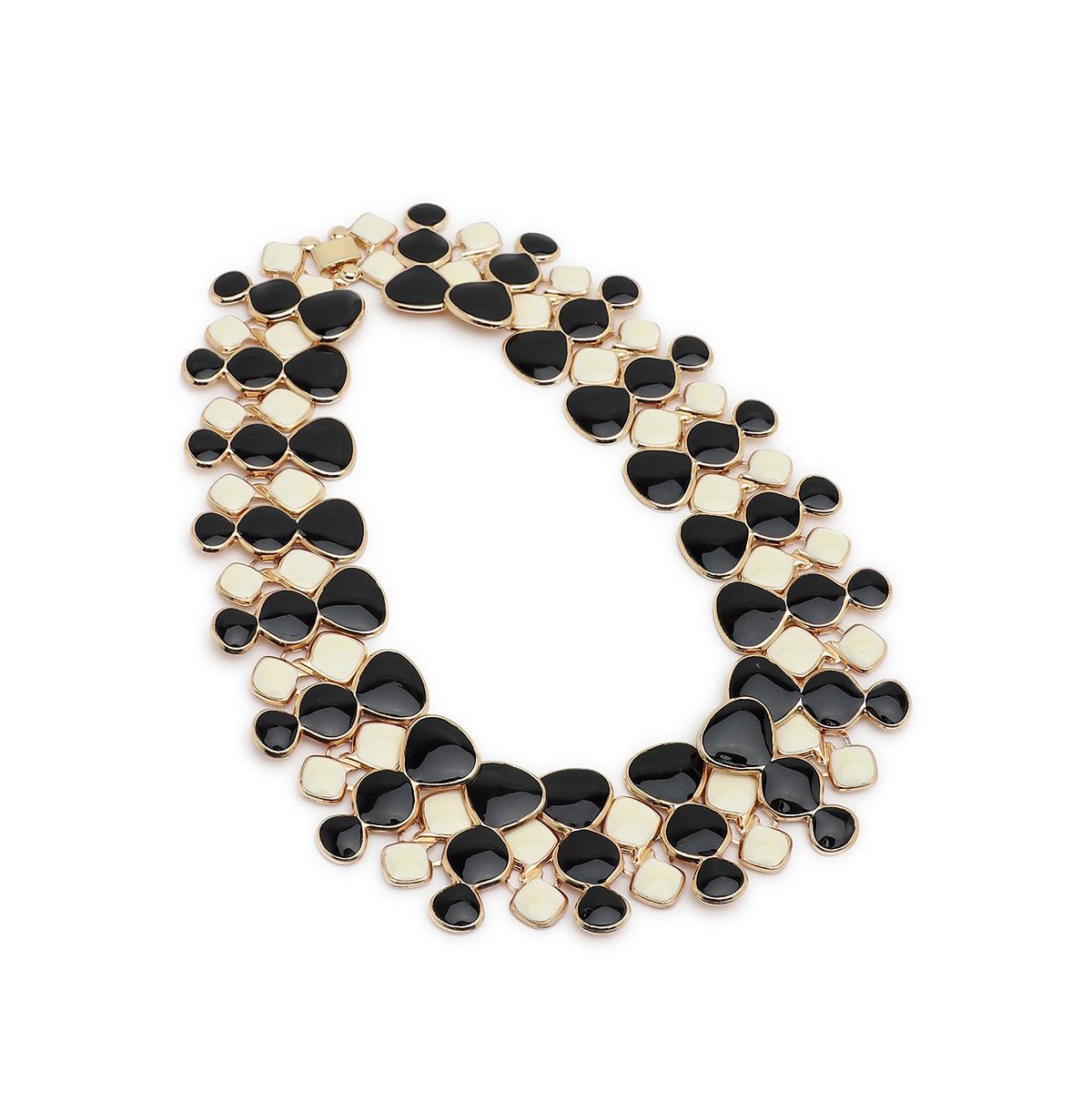 Click here for Sohi Womens Block Statement Necklace - Black prices