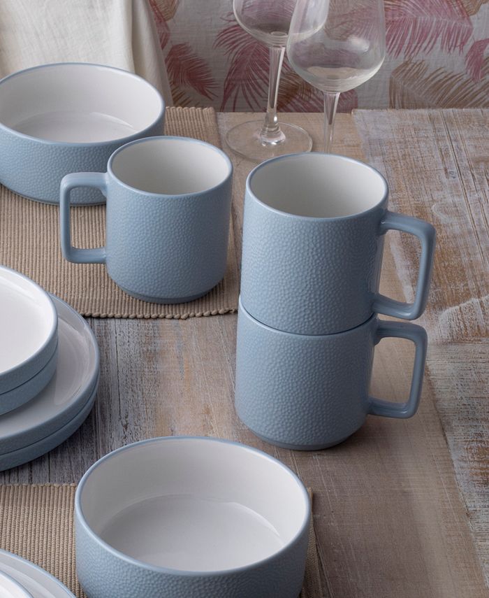 Noritake Colortex Stone Stax Mugs, Set of 4 - Macy's