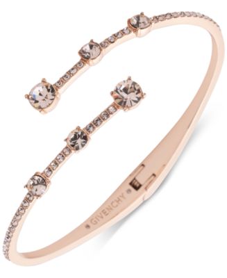 Givenchy Crystal Stone Pavé Bypass Bangle Bracelet - Macy's