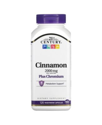 21st Century Cinnamon Plus Chromium - 120 Vegetarian Capsules - Macy's