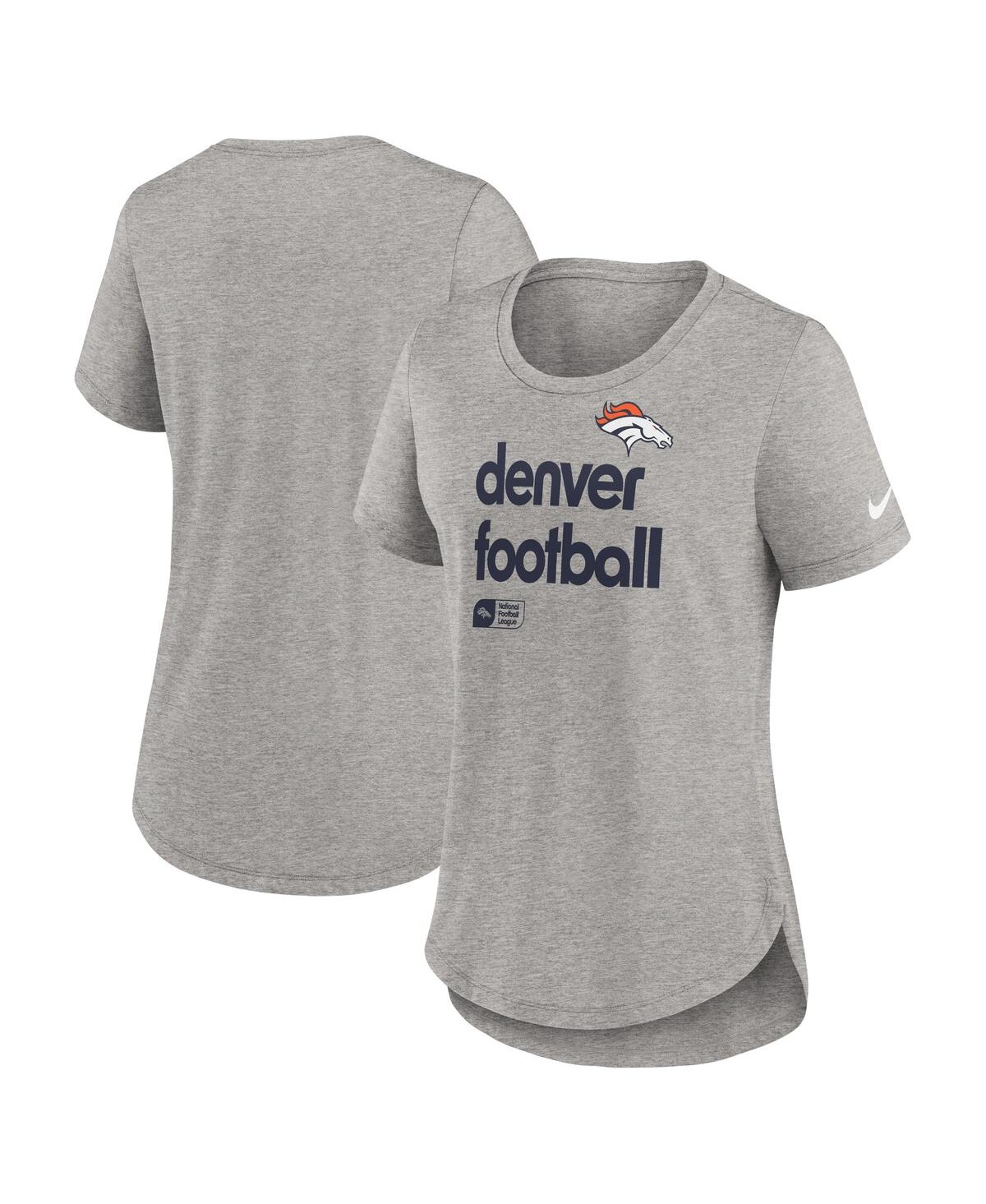 Click here for Nike Womens Heather Gray Denver Broncos Fashion Tr... prices