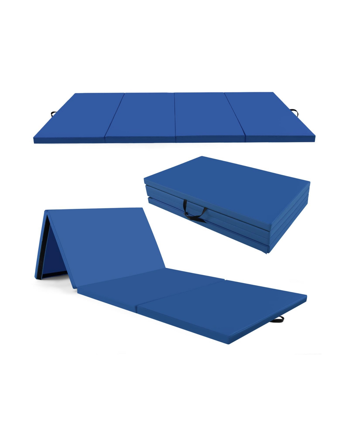 Click here for 4-Panel Pu Leather Folding Exercise Mat with Carry... prices