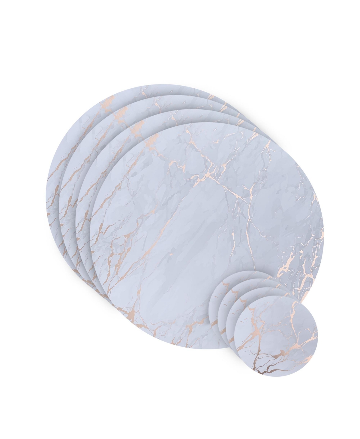 Click here for Dainty Home Marble Cork Table Set With 4 Foil Prin... prices