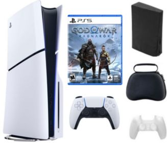 Sony PS5 - Playstation 5 Slim Disc Bundle With Accessories, and God Of ...