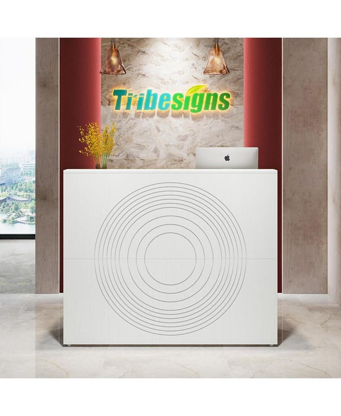 Tribesigns Reception Desk with Counter, Modern Front Desk Reception ...