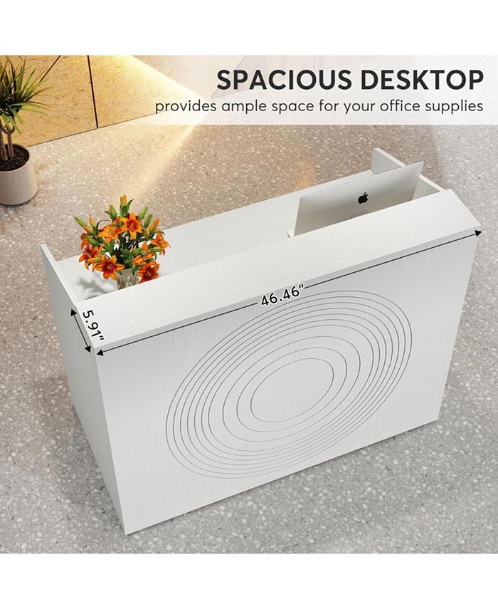 Tribesigns Reception Desk with Counter, Modern Front Desk Reception ...