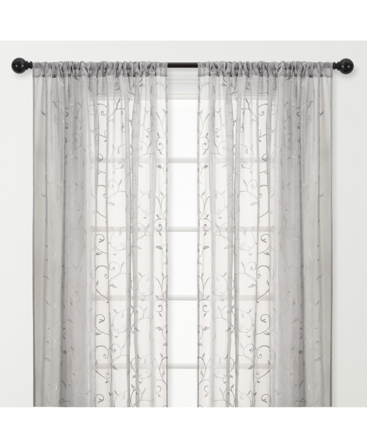 Click here for Chanasya Premium Embroidered Swirl Vine Curtains -... prices