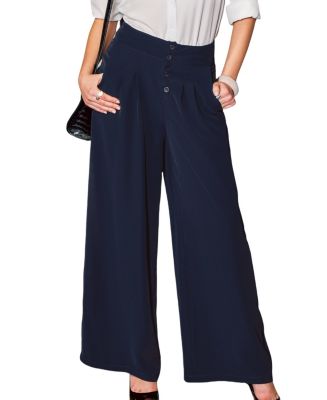 CUPSHE Women's Buttoned High-Rise Wide Leg Pants - Macy's