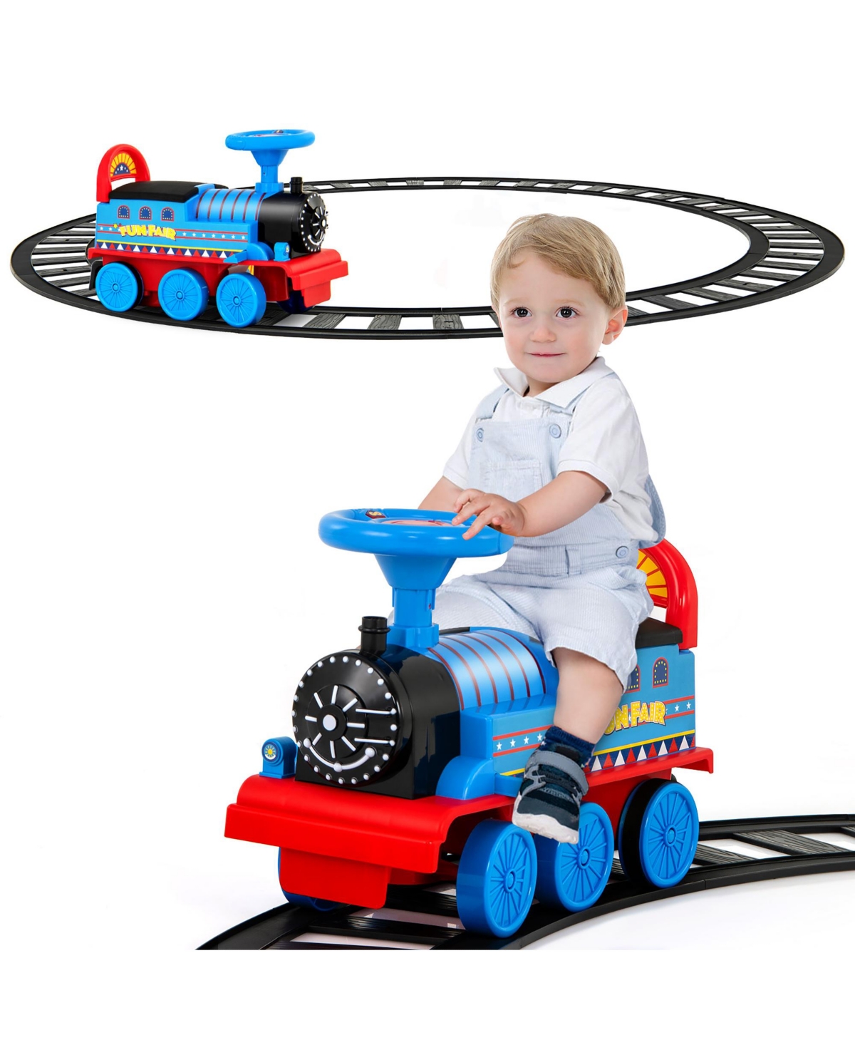 Click here for Gymax 6V Electric Kids Ride On Train Motorized Tra... prices
