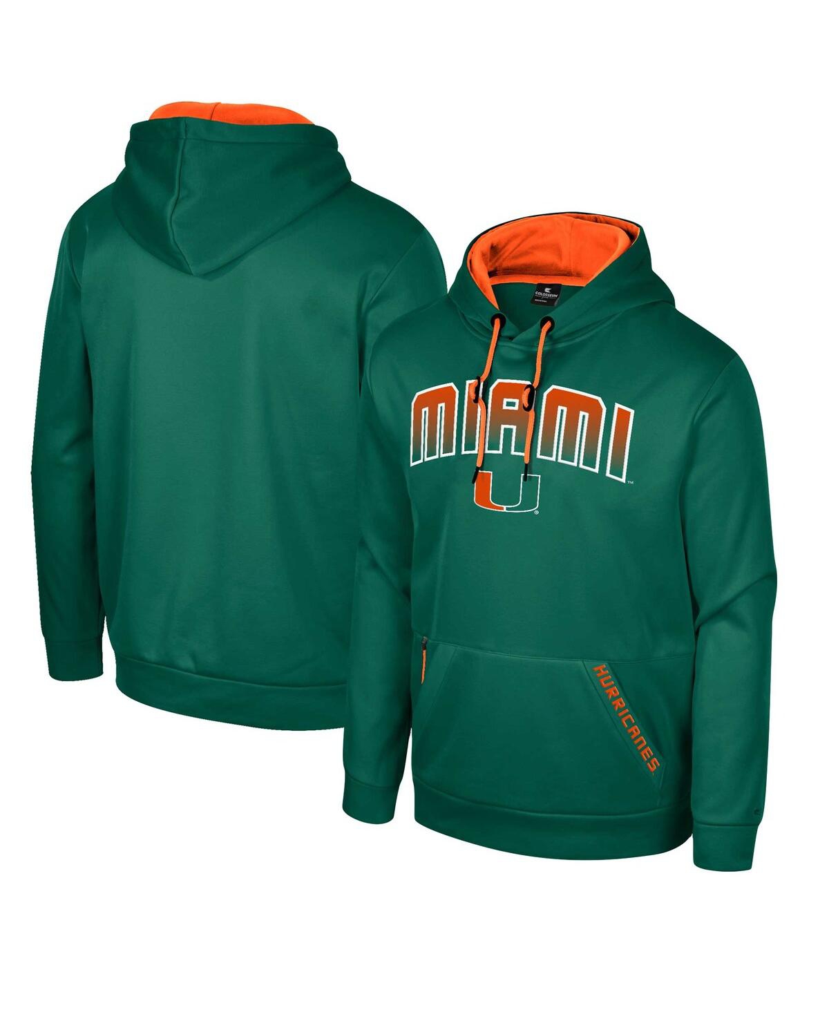 Click here for Colosseum Mens Green Miami Hurricanes Reese Pullov... prices