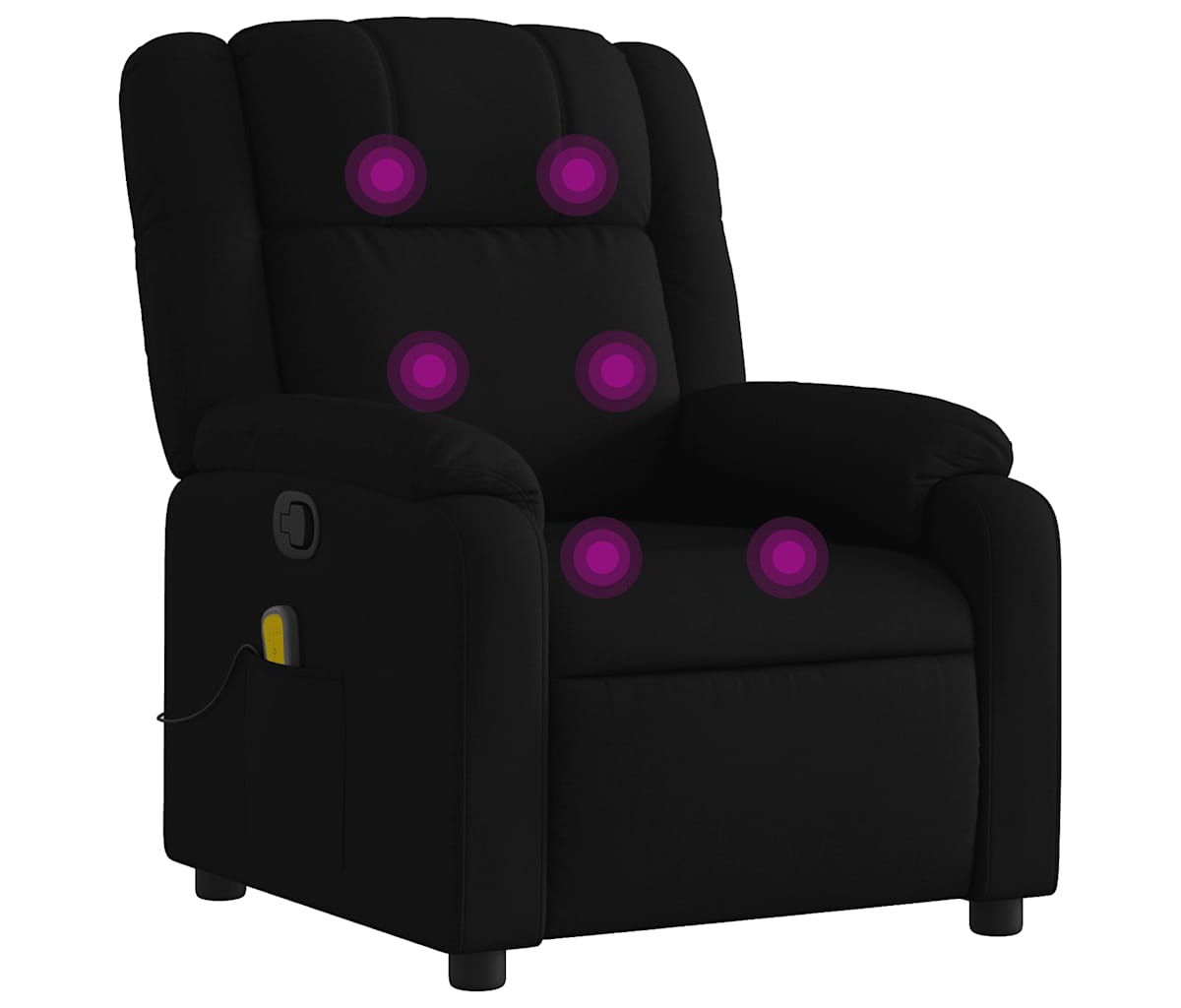 Click here for Massage Recliner Chair Black Fabric - Black prices