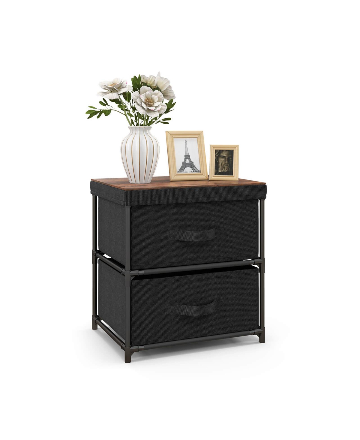 Click here for Sugift 2-Drawer Nightstand with Removable Fabric B... prices