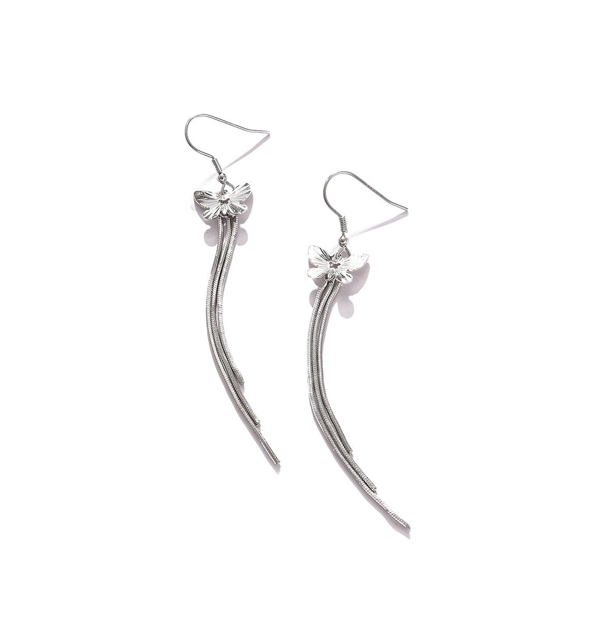 Click here for Sohi Womens Butterfly Drop Earrings - Silver prices